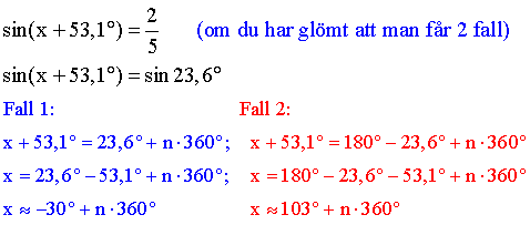 Trigonometriska ekvationer. Blandade exempel.