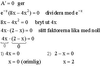 Exempel på derivata av produkt.